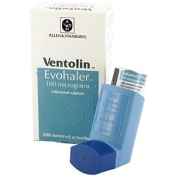 Ventoline 0,1/ 0,2 mg - Køb astmamedicin online