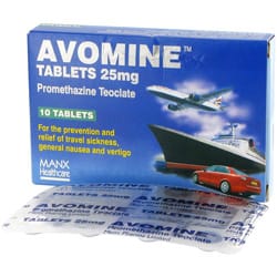 Buy Avomine Tablets For Travel Sickness | Travel Health | 121Doc UK